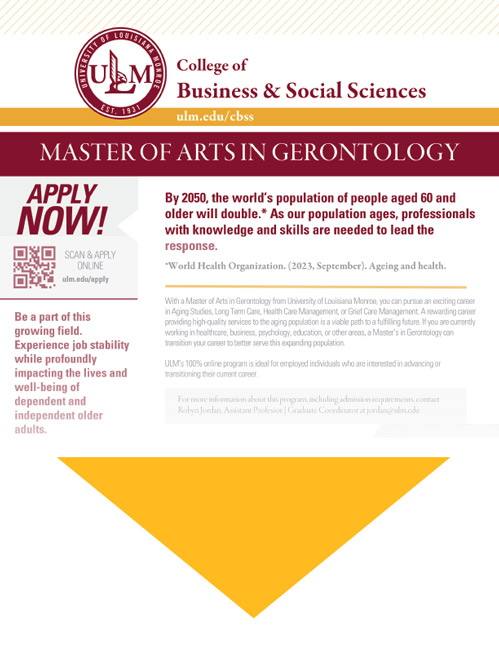 Gerontology | ULM University of Louisiana at Monroe